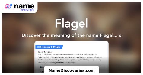 Flagel Name Meaning And Origin