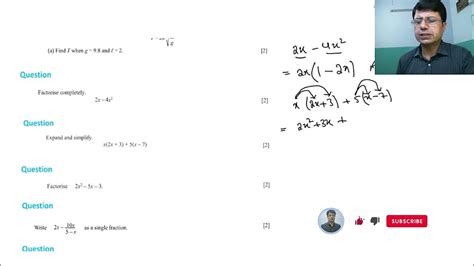 Algebra 4024 Past Papers Varient 2 Olevel Mathematics Youtube
