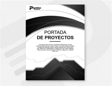 Portadas Blanco Y Negro Plantillas En Word