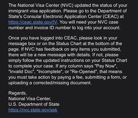 What Does This Email Mean I Opened The Ceac And There Was Nothing To