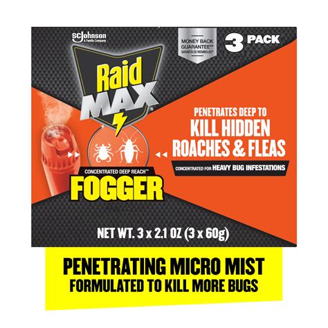 Raid Max Concentrated Deep Reach Foggerroach And Flea Insect Killer 21
