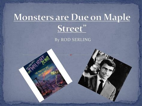 Ppt Monsters Are Due On Maple Street” Powerpoint Presentation Free