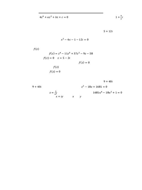 Polynomials With Complex Roots Revision Pdf
