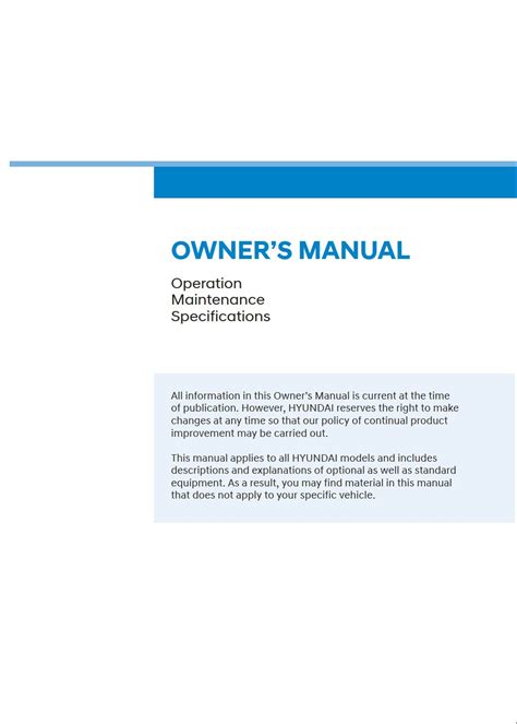 2025 Hyundai Elantra Hybrid Owners Manual Diy And Guides