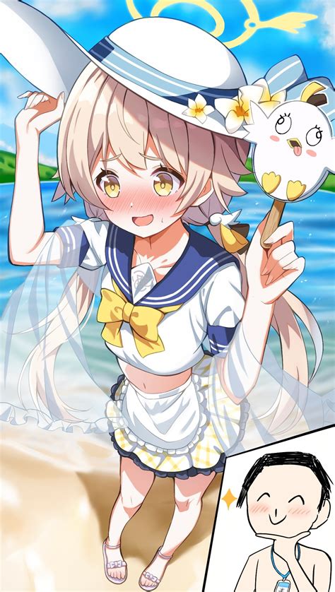 Sensei Doodle Sensei Hifumi And Peroro Blue Archive Drawn By Crouching Start Danbooru