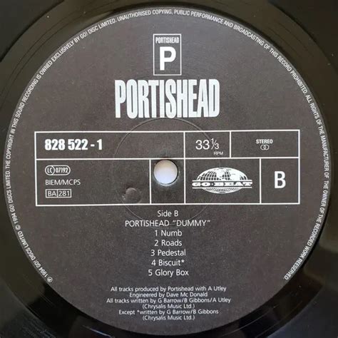 Portishead Dummy Reissue Lp Vinilinės Plokštelės Vinilai