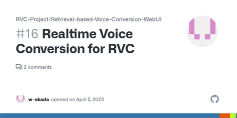 Realtime Voice Conversion For Rvc · Issue 16 · Rvc Projectretrieval Based Voice Conversion