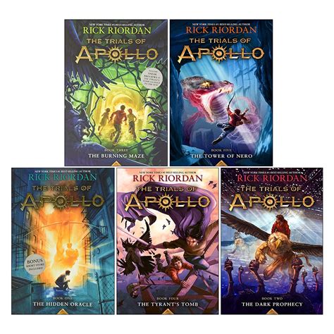 The Trials Of Apollo 5 Books Set By Rick Riordan Bd