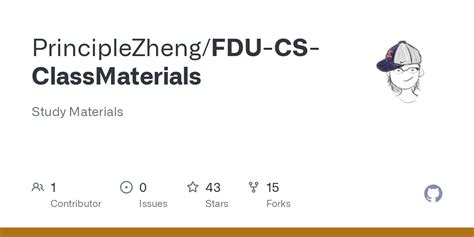 Github Principlezheng Fdu Cs Classmaterials Study Materials