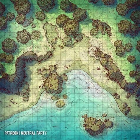 Rocky Shoreline Battlemaps Dnd World Map Map Layout Fantasy Map