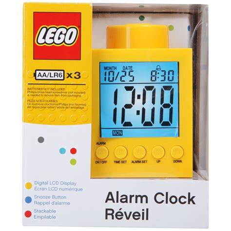 LEGO Alarm Clock - Yellow - IWOOT UK