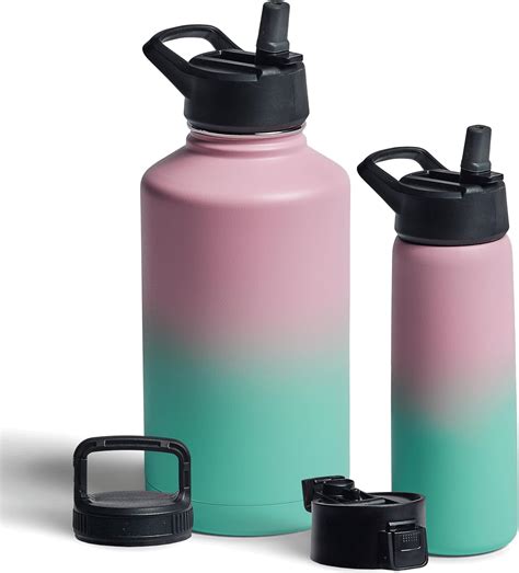 Finedine Insulated Water Bottles With Straw 25 Oz And 64