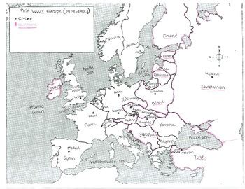 Europe After World War I 1920s Map Activity Middle High School