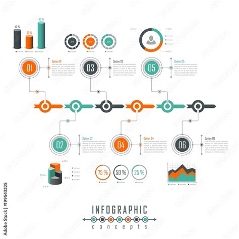 Infographic Timeline Template Can Be Used For Chart Diagram Web