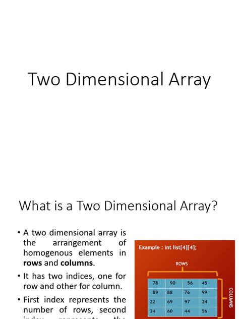 8two Dimensional Array Pdf Integer Computer Science Computer Engineering