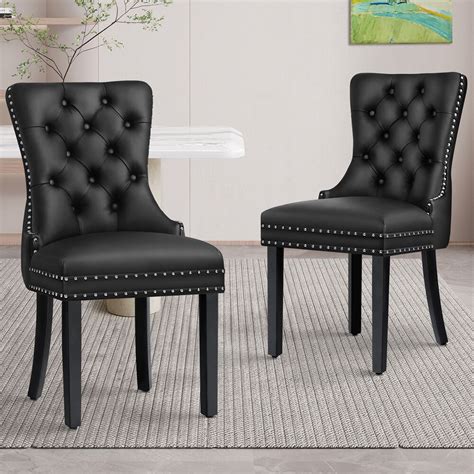 Alfordson 2x Dining Chairs Kitchen Lounge Retro Button Tufted Pu