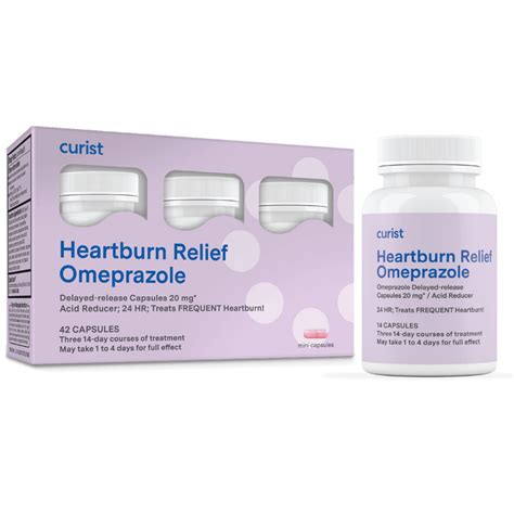 Prilosec Generic 42 Ct Curist Heartburn Relief 20 Mg Delayed Release