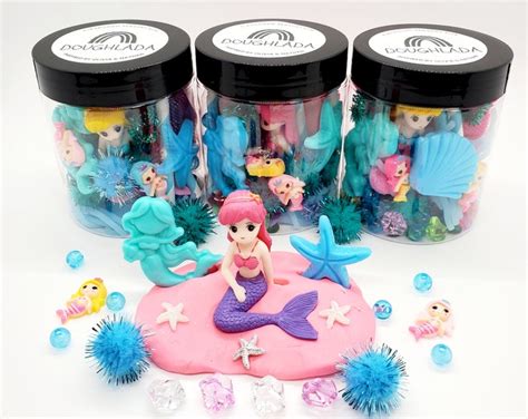 Mermaid Mini Playdough Sensory Kit Etsy
