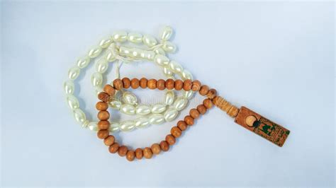 A Prayer Bead A Tool For Dhikr For Muslims With A White Background