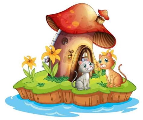 Dunia Dongeng Dan Vektor Rumah Jamur Uidownload