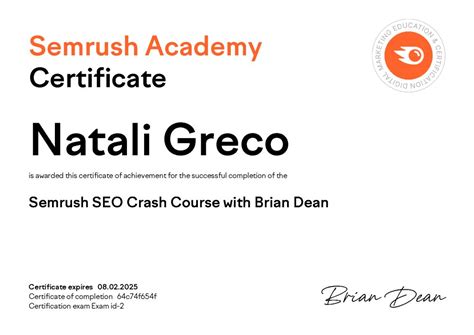 Natali Greco On Linkedin Semrush Seo Crash Course With Brian Dean