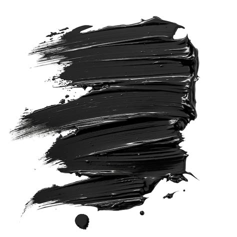 Abstract Black Brush Strokes On White Background Modern Art And Design Element Premium Ai