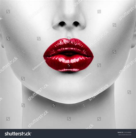 Sexy Lips Beauty Red Lip Makeup Stock Photo Shutterstock