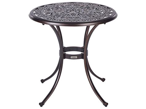 Bistro Table Andalo 68 Cm 68 Cm Metal Brown Uk