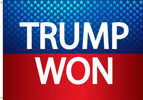 Trump Won Flag Blue Stars Over Red Patriot Flag Store