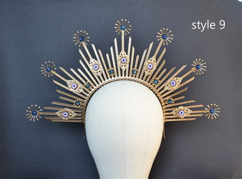 Sun Halo Headpiece Goddess Crown Headpiece Celestial Crown Etsy