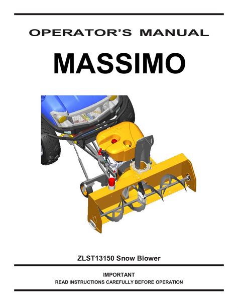 Discover The Inner Workings Of Massimo Snow Blower With Parts Diagram