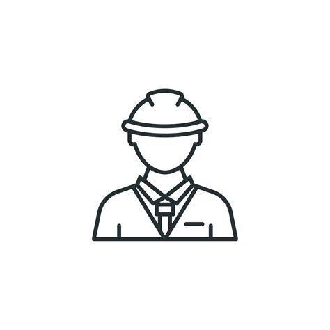 Vector Sign Of Construction Worker Symbol Is Isolated On A White Background Construction Worker