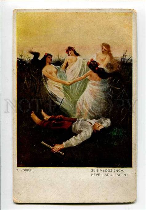 3080682 Dance Nude Nymph Fairy W Long Hair By Kopal Vintage Pc Topics Folklore And Legends