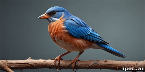 A Vibrant Blue And Orange Bird Perched Gracefully On A Branch