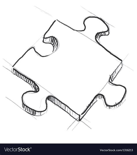Puzzle Piece Drawing
