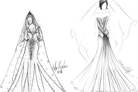 Angelina Jolie Wedding Dress Drawings
