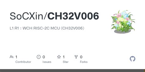 github socxin ch32v006 l1 r1：wch risc 2c mcu ch32v006
