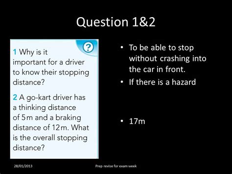 Igcse Physics Stopping Distances