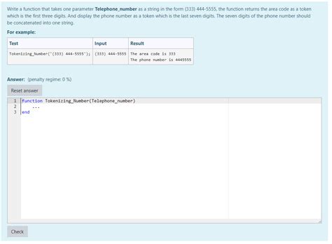 Solved Write A Function That Takes One Parameter Telephone