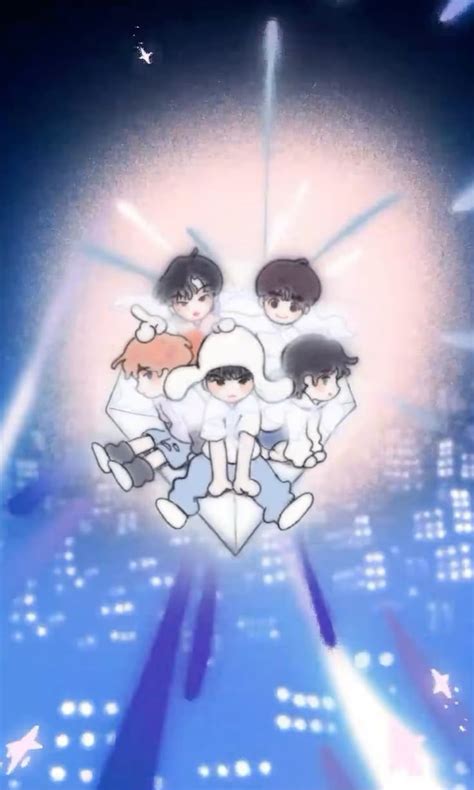 Chibi Txt Wallpaper Cartoon Wallpaper Kpop Iphone Wallpaper Wallpaper