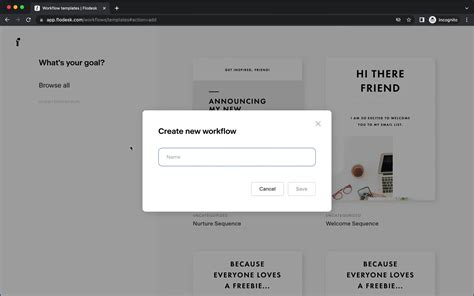 flodesk creating an automation workflow flow on web page flows