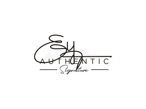 Letter Ey Signature Logo Template Vector Stock Vector Illustration Of