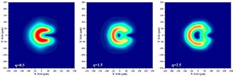 Contour Plots Of The Field Diffracted By A Spp With Topological Charge