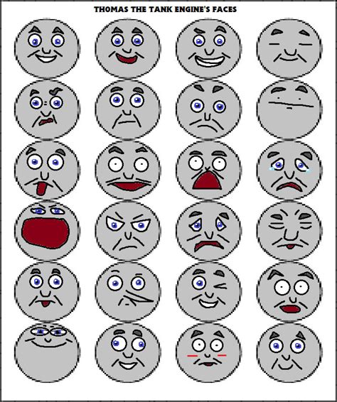Thomas The Tank Engines Faces By Zachmanawesomenessii On Deviantart