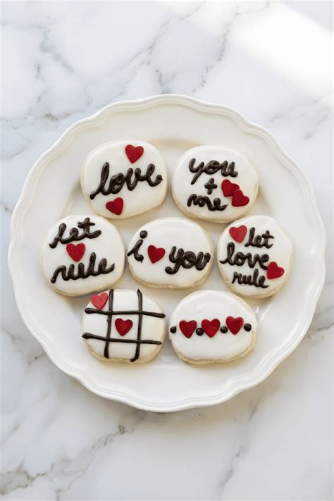 Valentine Message Sugar Cookies With 40 Writing Ideas