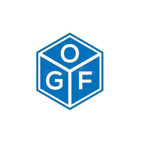 Design Do Logotipo Da Letra Ogf Em Fundo Preto Conceito De Logotipo De