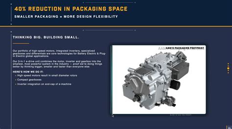 Aam Is Thinking Big Building Small Aam American Axle And Manufacturing