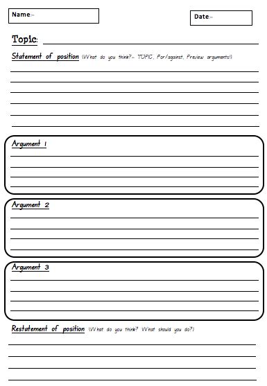 Exposition Writing Template This Is A Exposition Writing Template