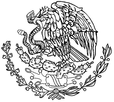Escudo Nacional Mexicano Para Imprimir Y Colorear Actividades Motoras