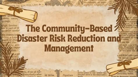 The Community Based Disaster Risk Reduction And Management20231127